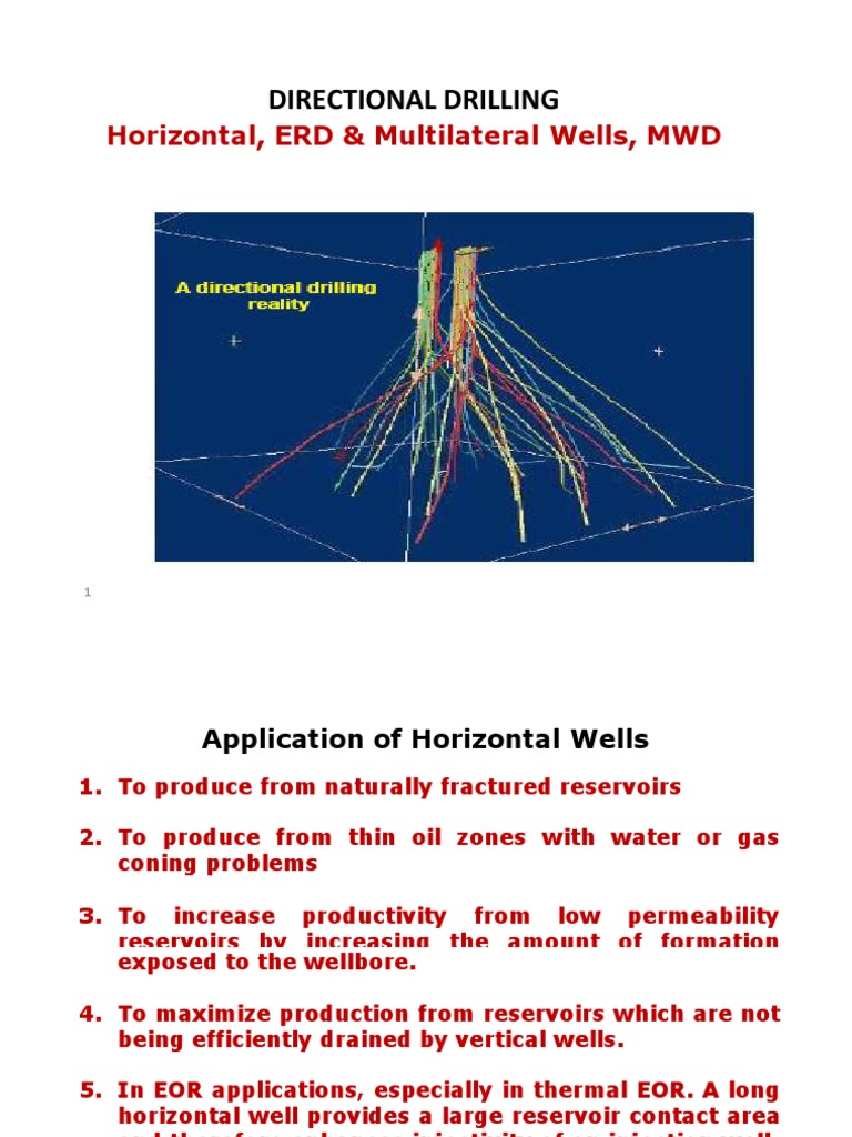 Horizontal, Multilateral, ERD Wells, MWD | PDF