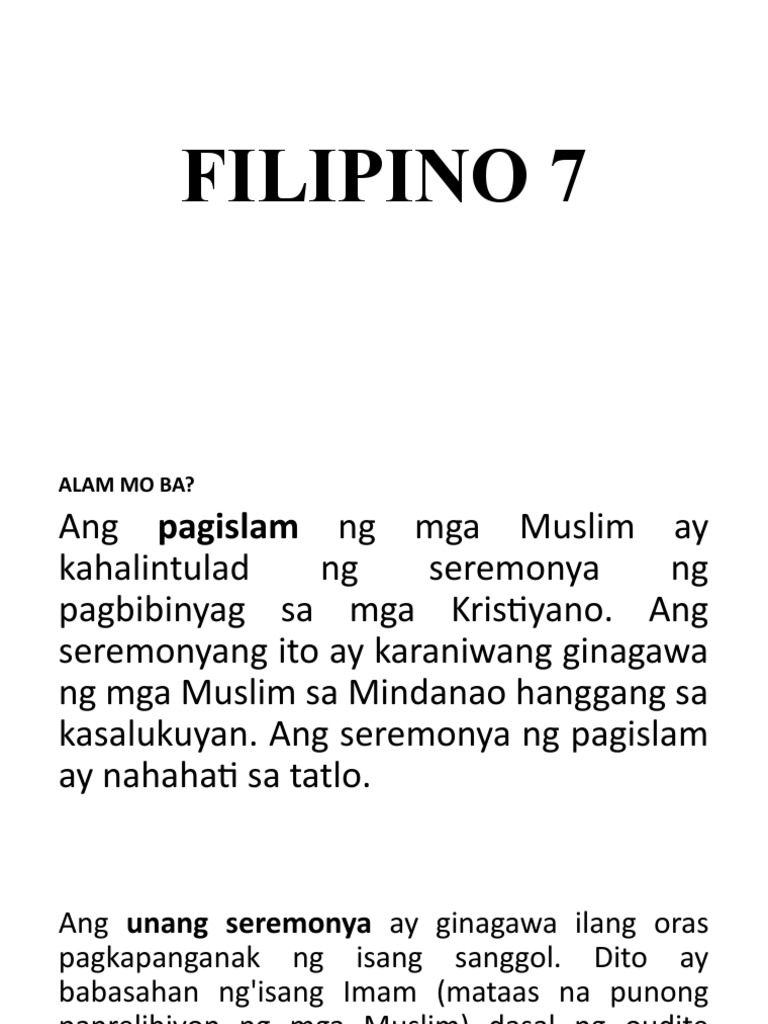 Filipino 7 | PDF