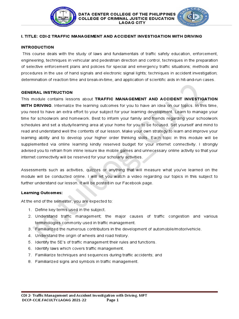 Traffic Management and Investigation With Driving | PDF | Traffic | Wheel