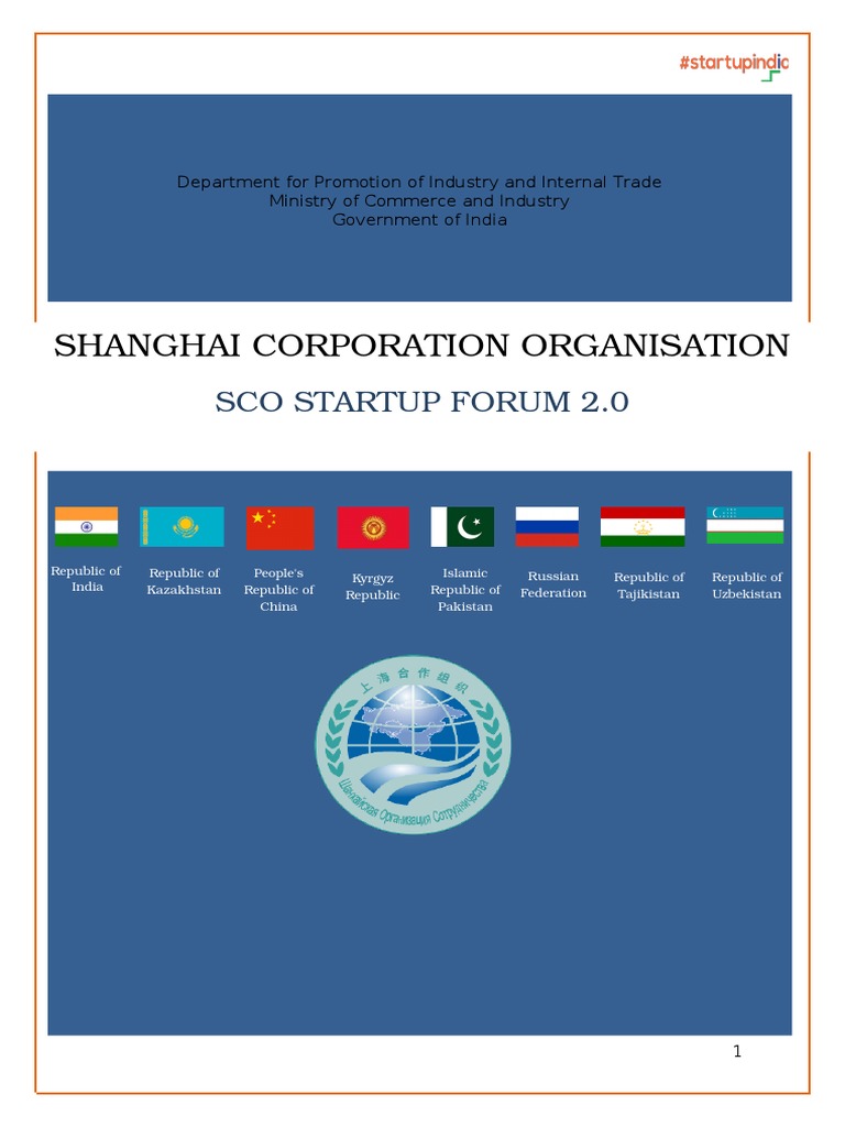 Shanghai Corporation Organisation: Sco Startup Forum 2.0 | PDF ...