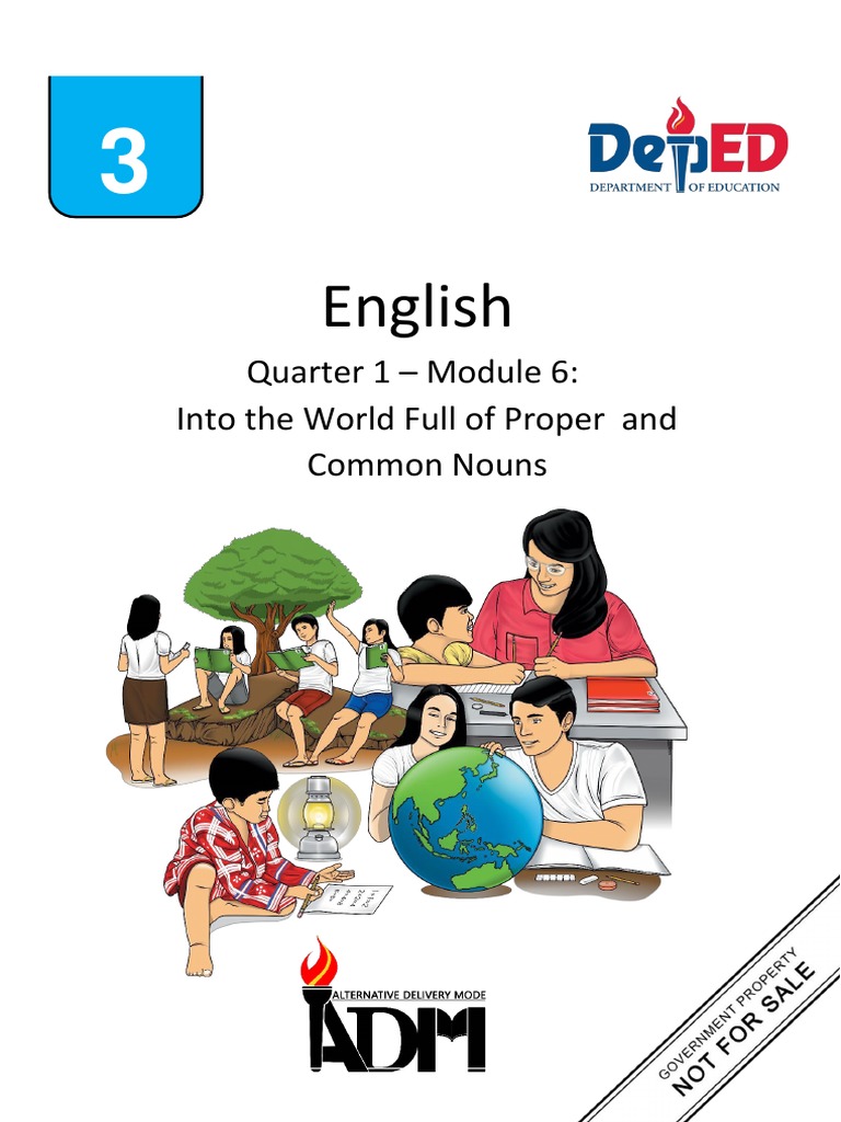 Grade-3 English Q1 Week-6 SLM | PDF | Noun | Word