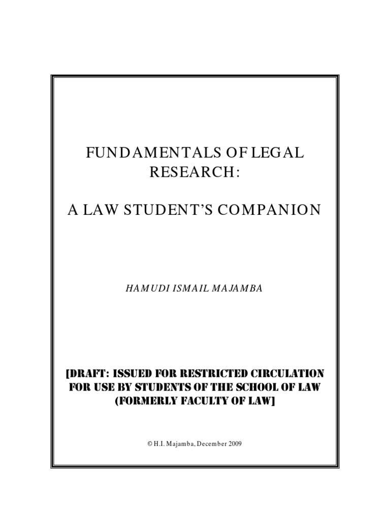 RESEARCH TOPIC by MAJAMBA | PDF | Plagiarism | Legal Education