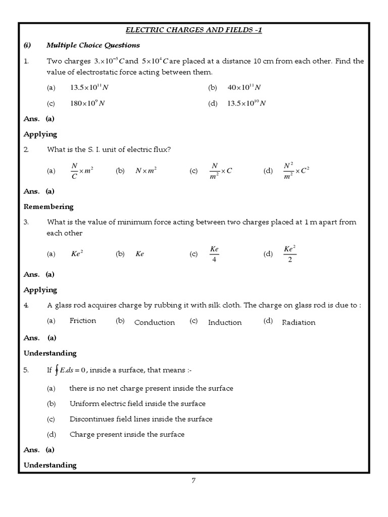 Electric Charges and Fields | PDF | Electric Field | Electric Charge