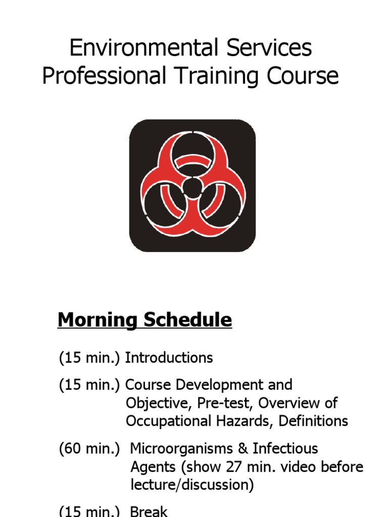 Environmental Services Professional Training Course | PDF | Infection ...
