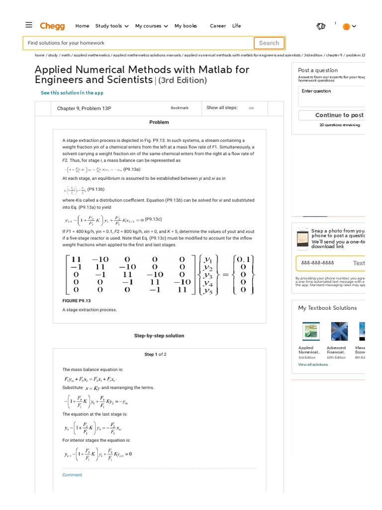 Solved - A Stage Extraction Process Is Depicted in Fig. P9.13. I ...