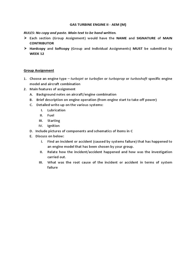 AEM (M) Assignment GTE2 Rev2 | PDF | Engines | Ignition System