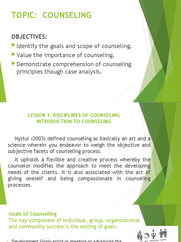 Introduction to Counseling Goals and Principles | PDF | Psychotherapy ...