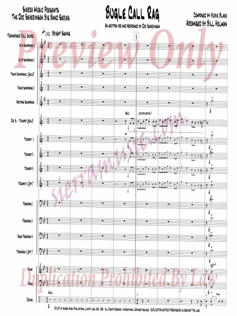 Bugle Call Rag | PDF