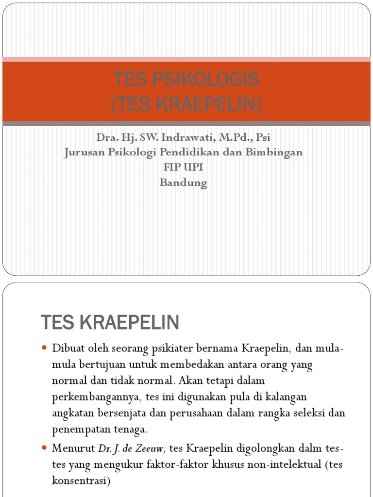 Tes Kraepelin | PDF