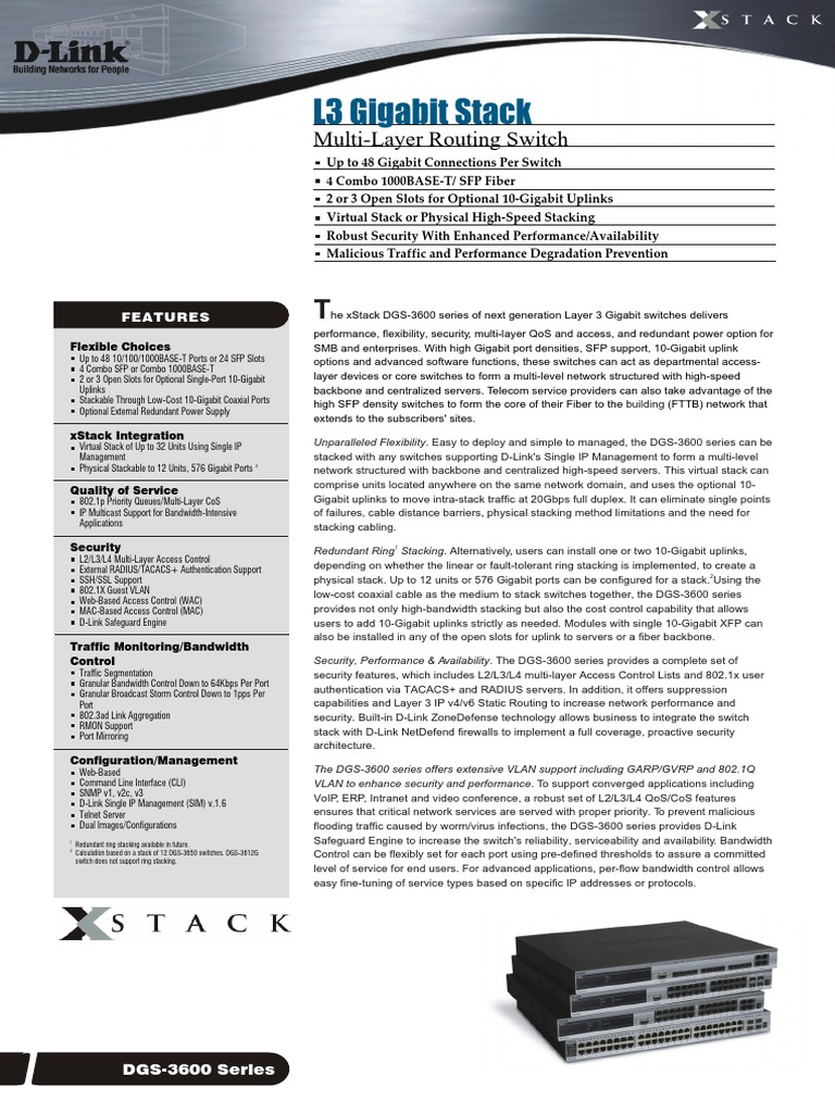 L3 Gigabit Stack: Multi-Layer Routing Switch | PDF | I Pv6 | Ip Address
