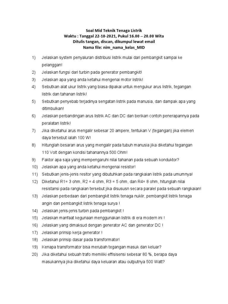Soal MID TTL | PDF