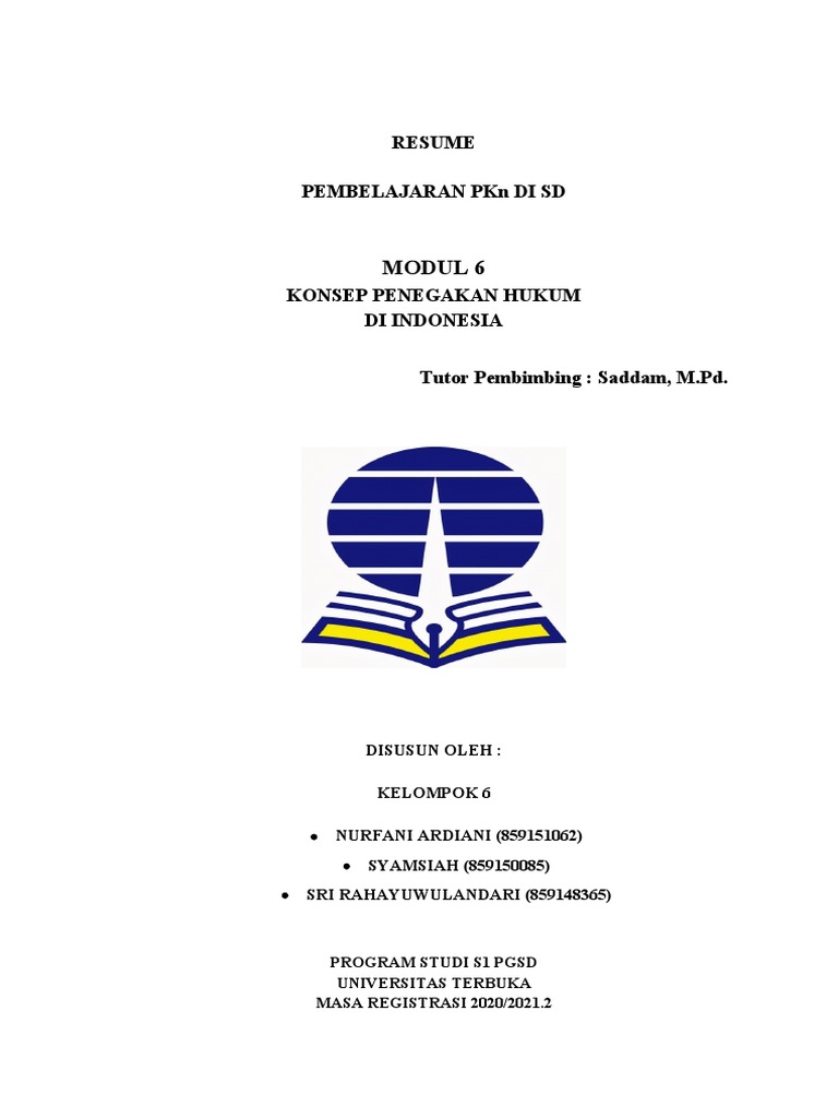 Resume Pemb PKN Modul 6 Kel. 6 | PDF