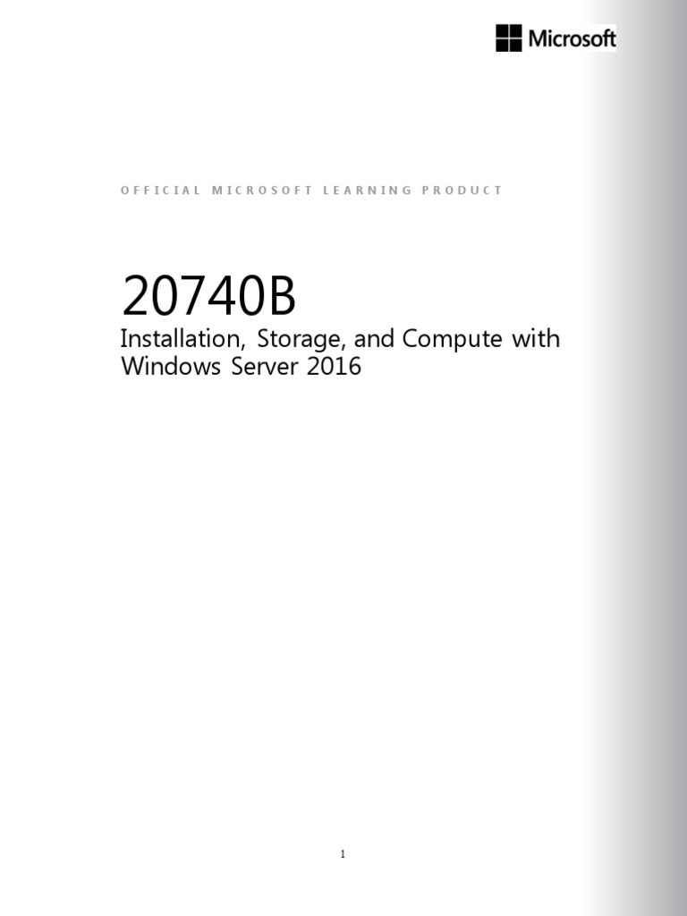 Installation, Storage, and Compute With Windows Server 2016 | PDF ...