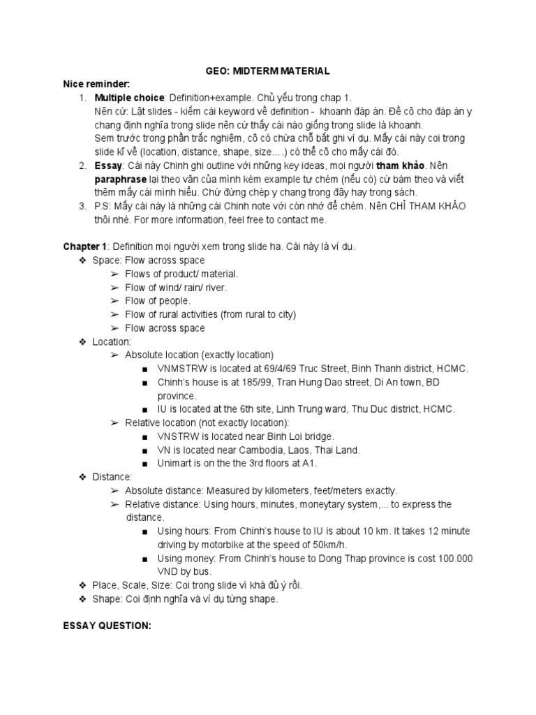 Geo Midterm Material | PDF