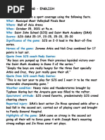 Sports Writing Exercises | PDF | Sports | Weather