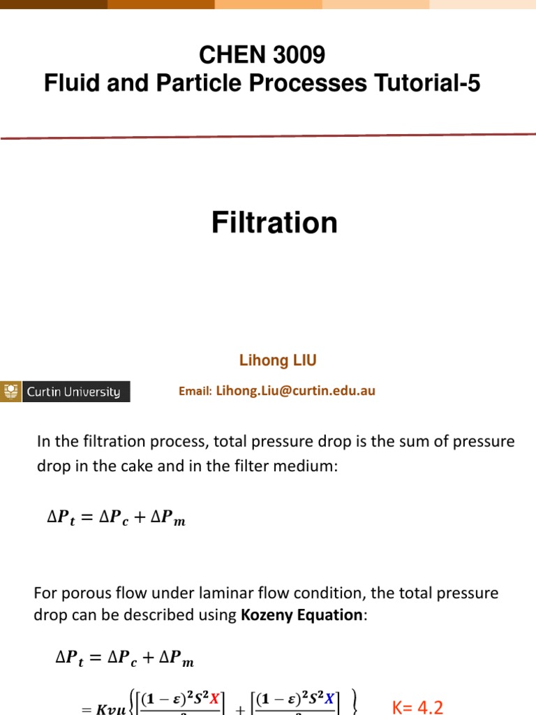 Filtration Pressure Drop Analysis | PDF | Filtration | Fluid Dynamics