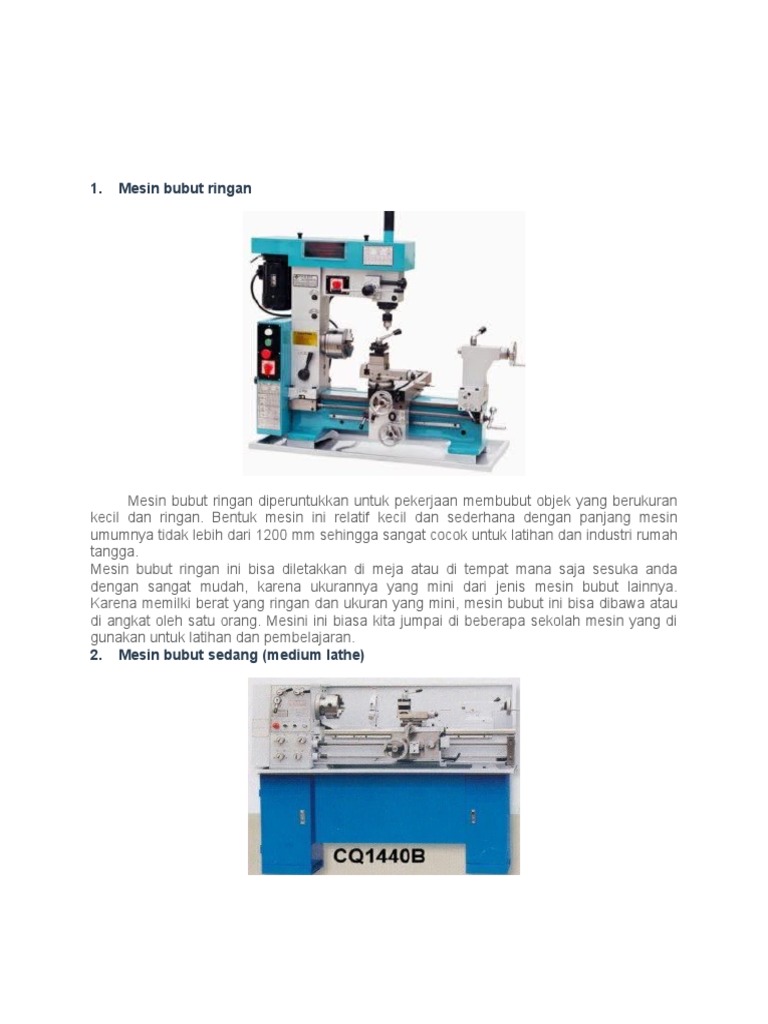 Mesin Bubut Ringan | PDF