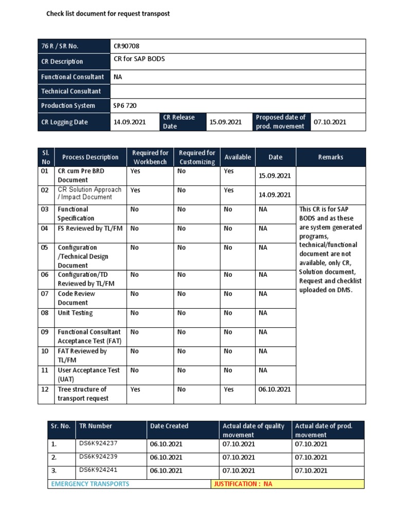 Transport Check List | PDF | Computer Science | Computer Engineering