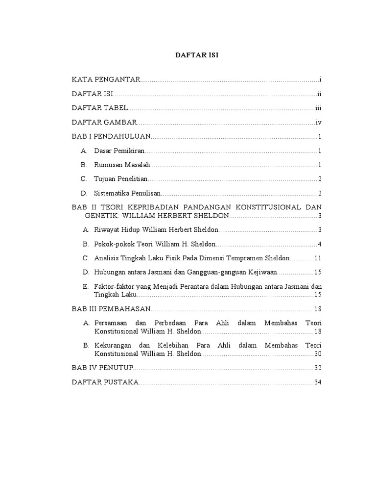 Teori Kepribadian William Sheldon | PDF
