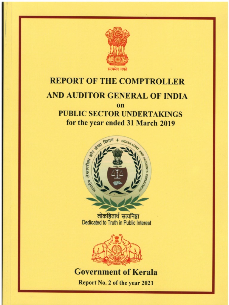 Public Sector Undertakings, Government of Kerala - 2021 | PDF | Audit ...