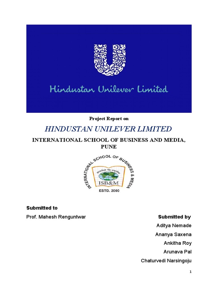 Project Report On HUL | Download Free PDF | Unilever | Economies
