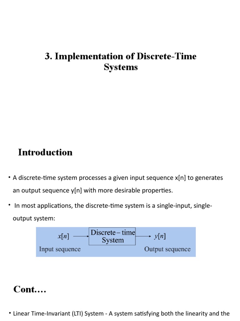 Implementation of Discrete-Time Systems | PDF | Electrical Engineering | Applied Mathematics