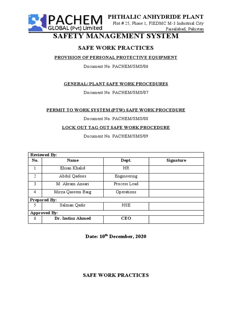 Safe Work Practices | PDF | Personal Protective Equipment | Welding
