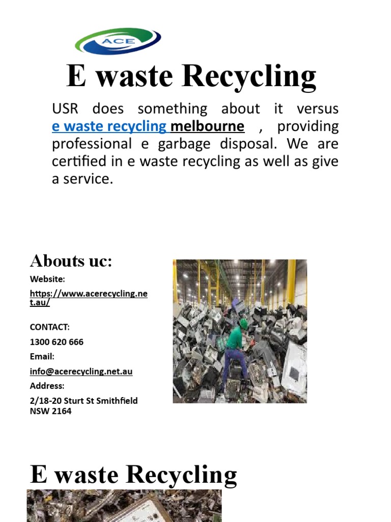 E Waste Recycling | PDF | Home & Garden | Science & Mathematics
