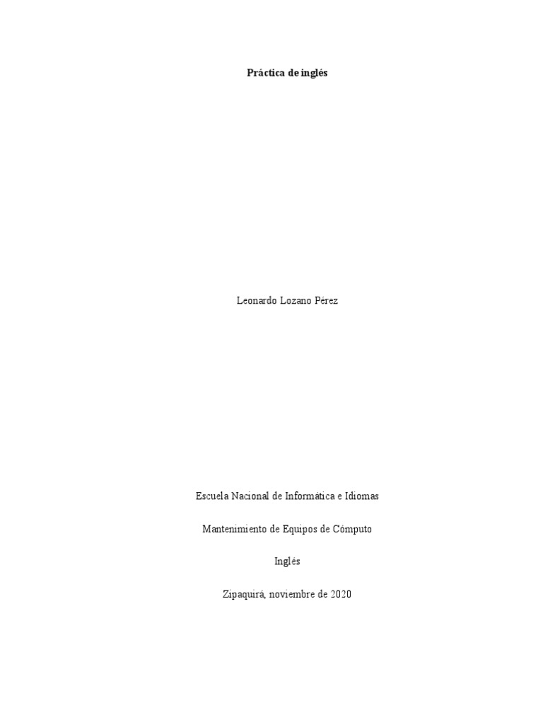 Práctica De Inglés Download Free Pdf Personal Computers Desktop