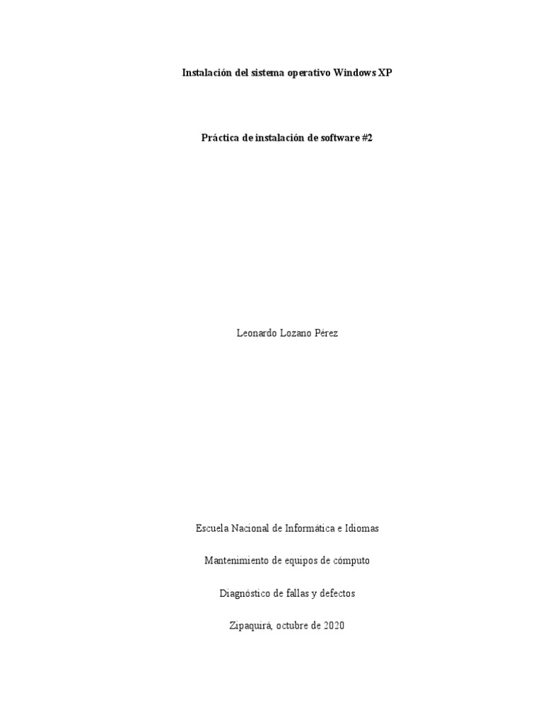 Guía de Instalación de Windows XP y Office 2007 | PDF | Windows XP ...