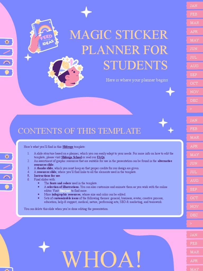 Magic Sticker Planner For Students | PDF | Planets | Mercury (Planet)