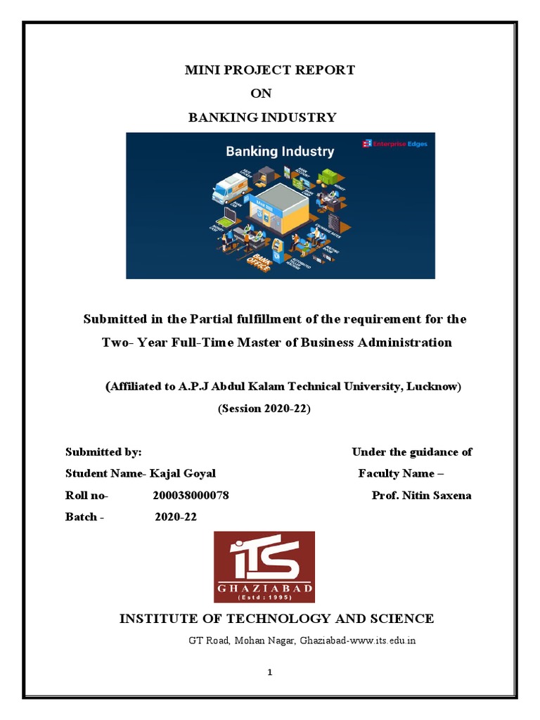 Kajal Mini Project 2 | PDF | Banks | Reserve Bank Of India
