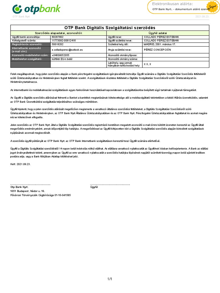 Personalized Contract | PDF