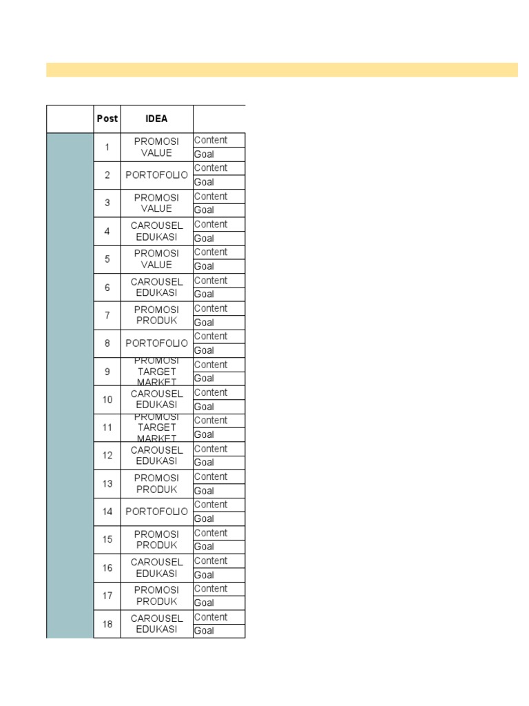 Content Planner Sysable Sosmed | PDF | Service Industries | Information ...