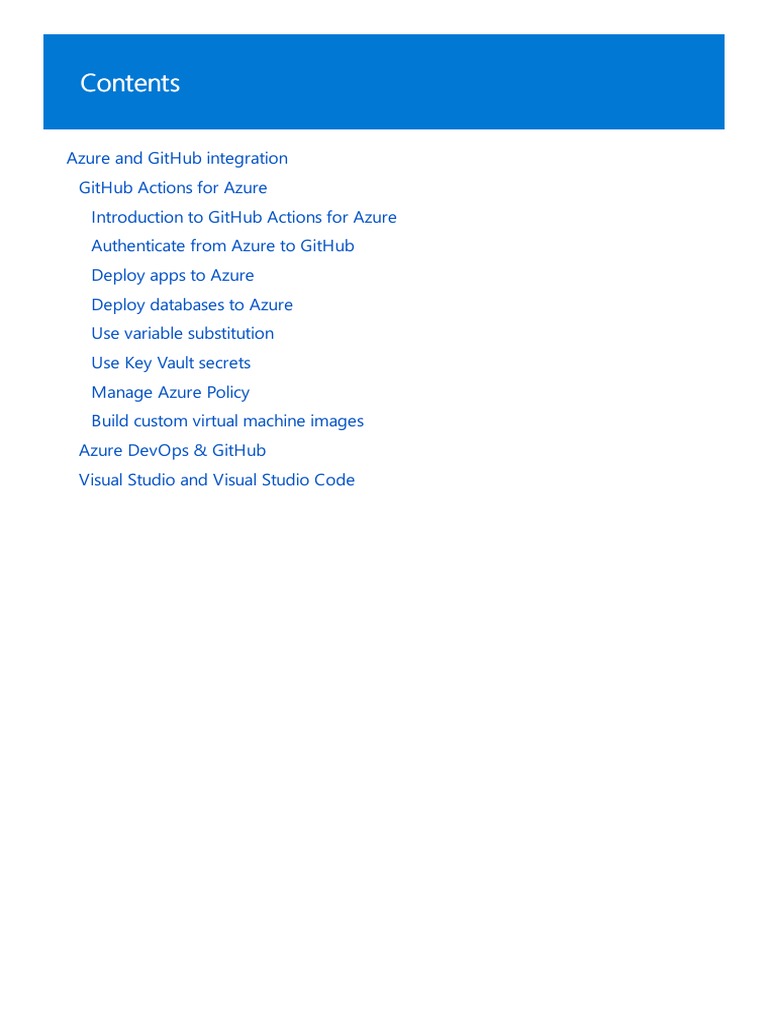 Azure and GitHub Integration | PDF | Microsoft Azure | Microsoft Visual ...