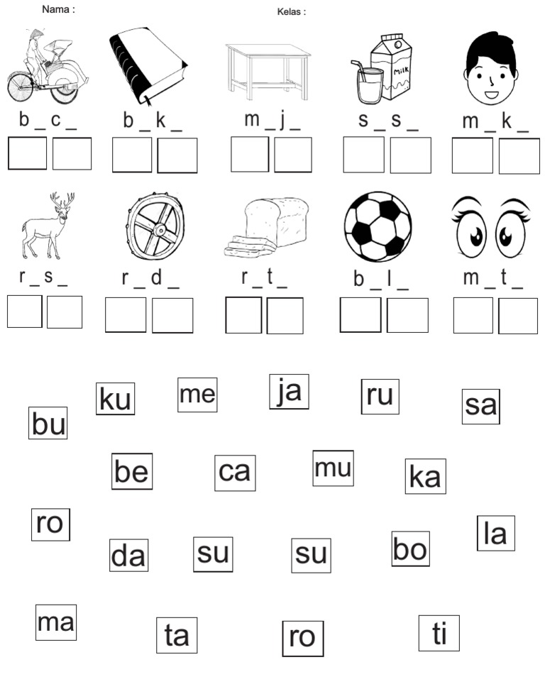 LKS Suku Kata Untuk Kelas 1 SD | PDF