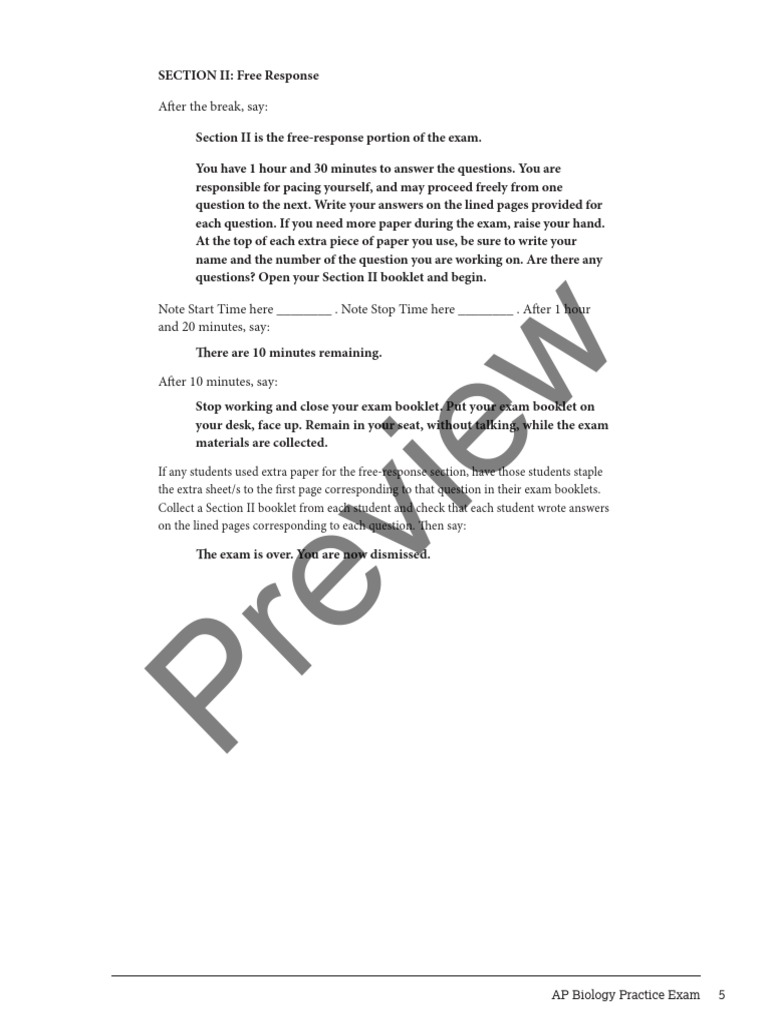 AP Biology 2020 Practice Exam 2 FRQ Preview | PDF | Proteins ...