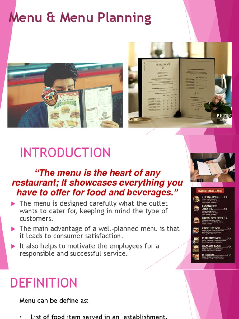 MENU PLANNING & Engineering | Download Free PDF | Menu | Meal