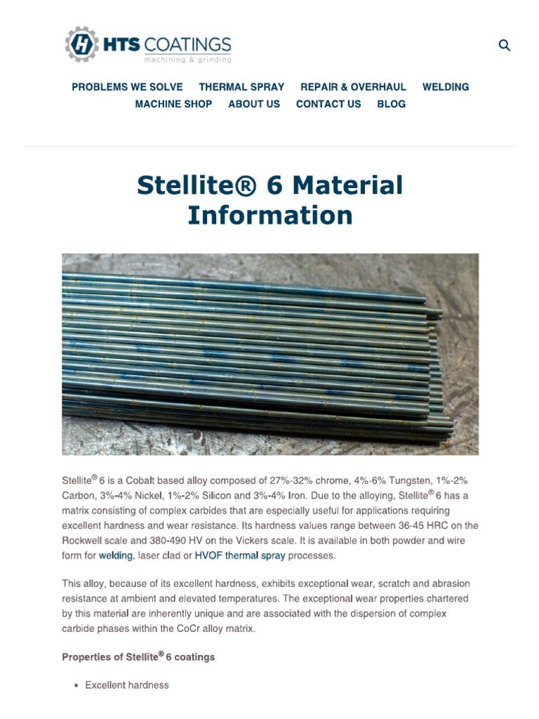 Stellite 6 | PDF