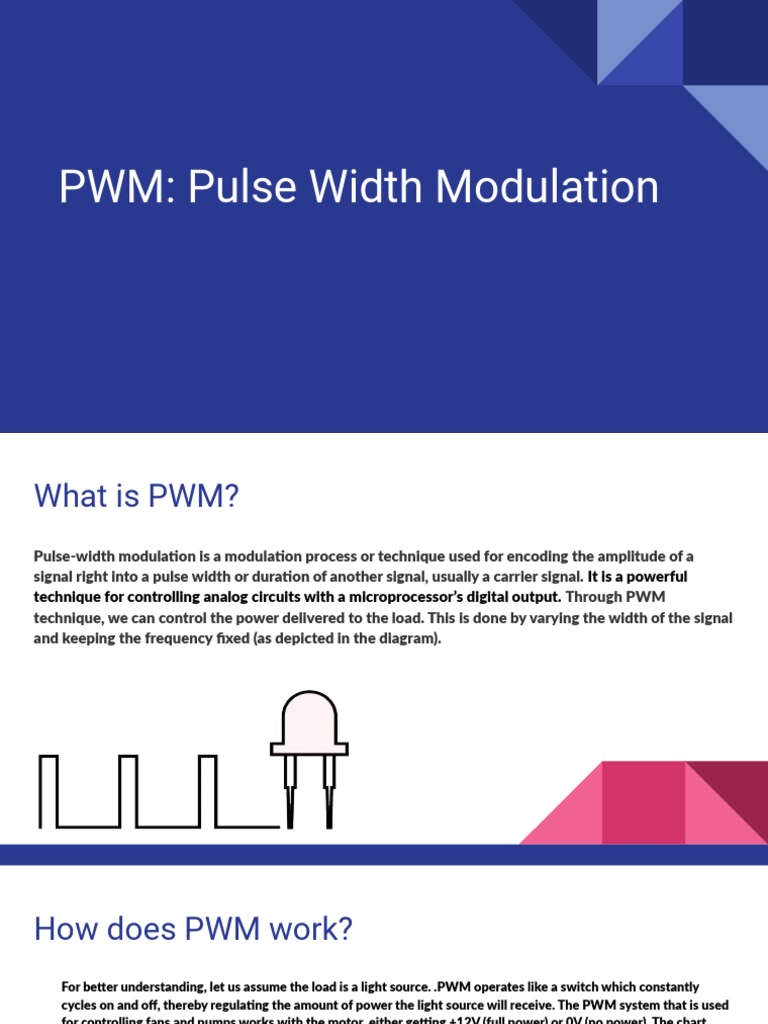 PWM - Pulse Width Modulation | PDF | Electronics | Electrical Engineering