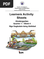 First Quarter Exam Kindergarten | PDF