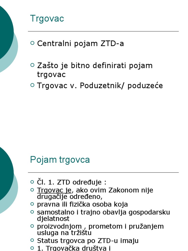 Trgovac I Trgovac Pojedinac 04 | PDF