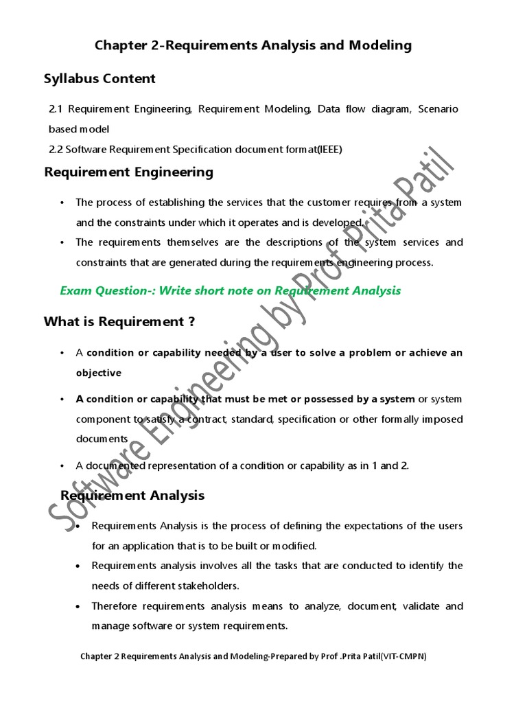 Chapter 2 Requirements Analysis and Modeling | PDF | Class (Computer ...