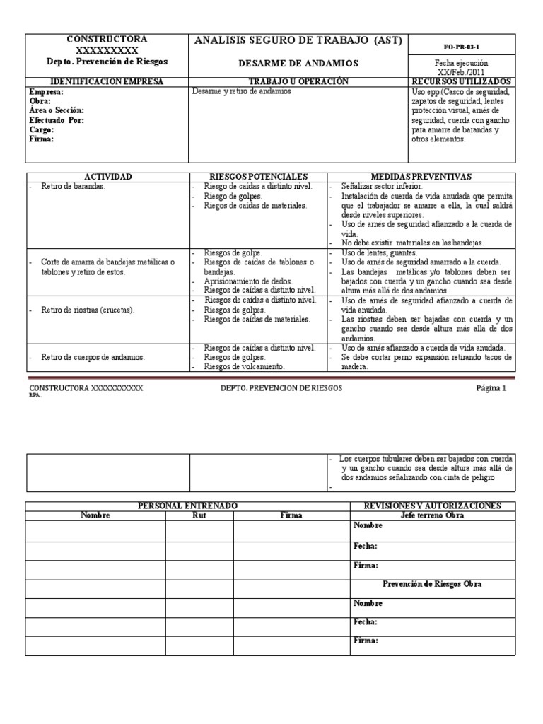 04 - Ejemplo - AST IACC | PDF | Andamio
