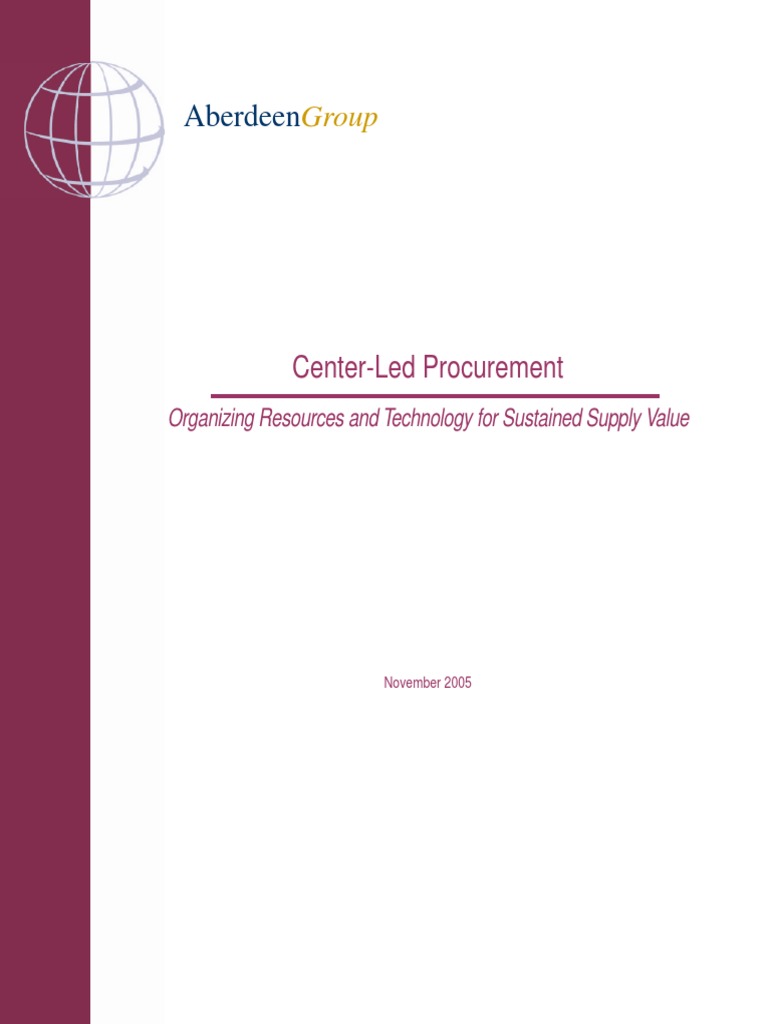 BWP AR Center-Led Procurement | PDF | Procurement | Enterprise Resource ...