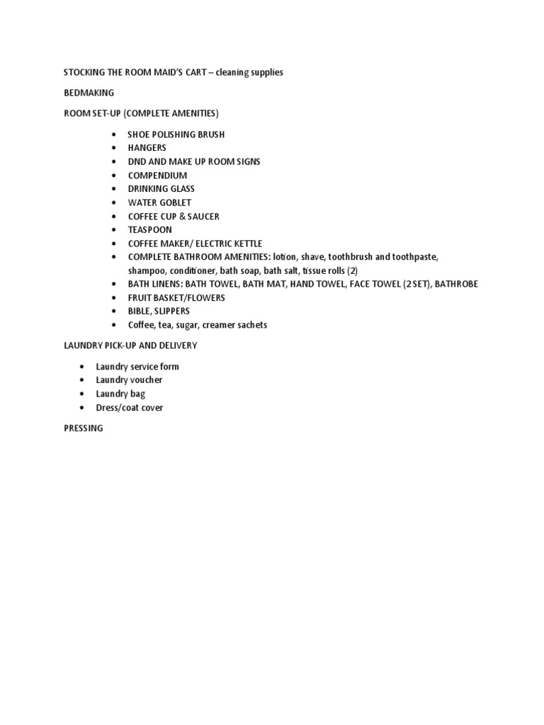 Final Practical Exam Materials Needed | PDF | Cooking, Food & Wine ...