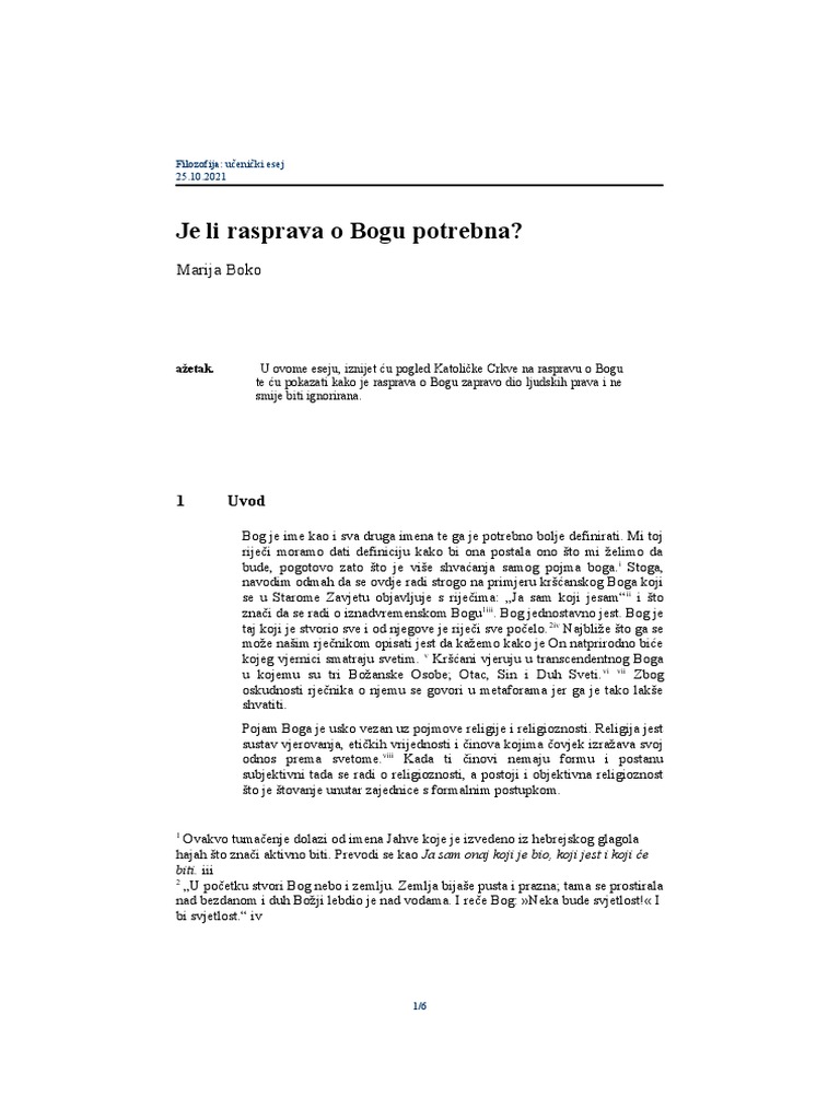 Rasprava O Bogu | PDF