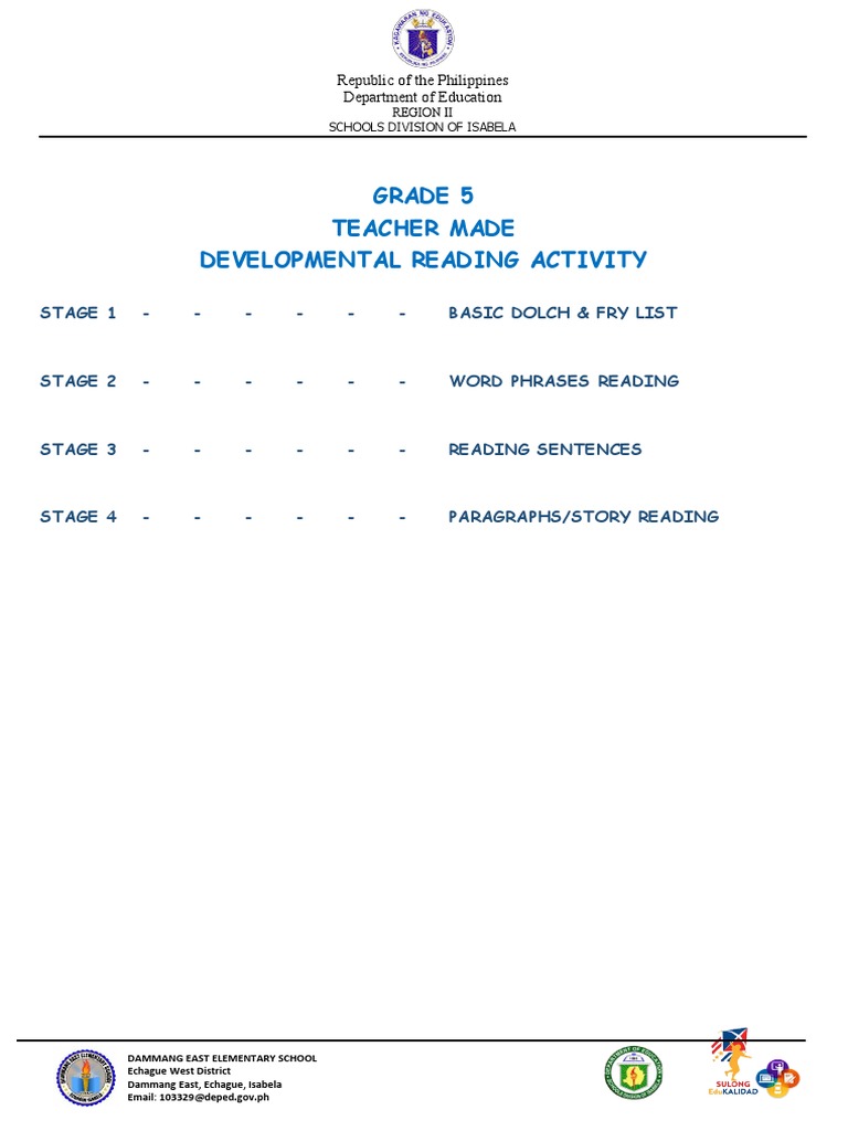 Developmental Reading Grade 5 | PDF
