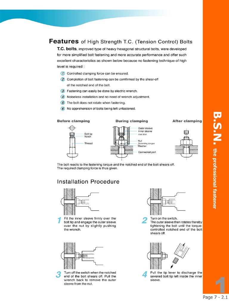Tension Bolt S10T | PDF