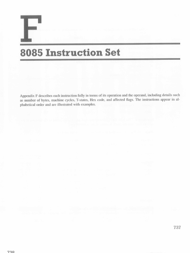 8085-Microcontroller Assembly Language Instruction Sets. | PDF